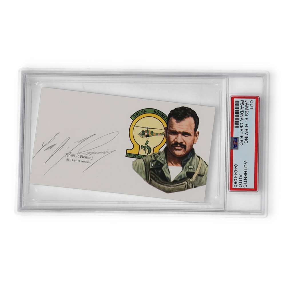 James P. Fleming Signed Cut with Portrait (PSA) | Pristine Auction