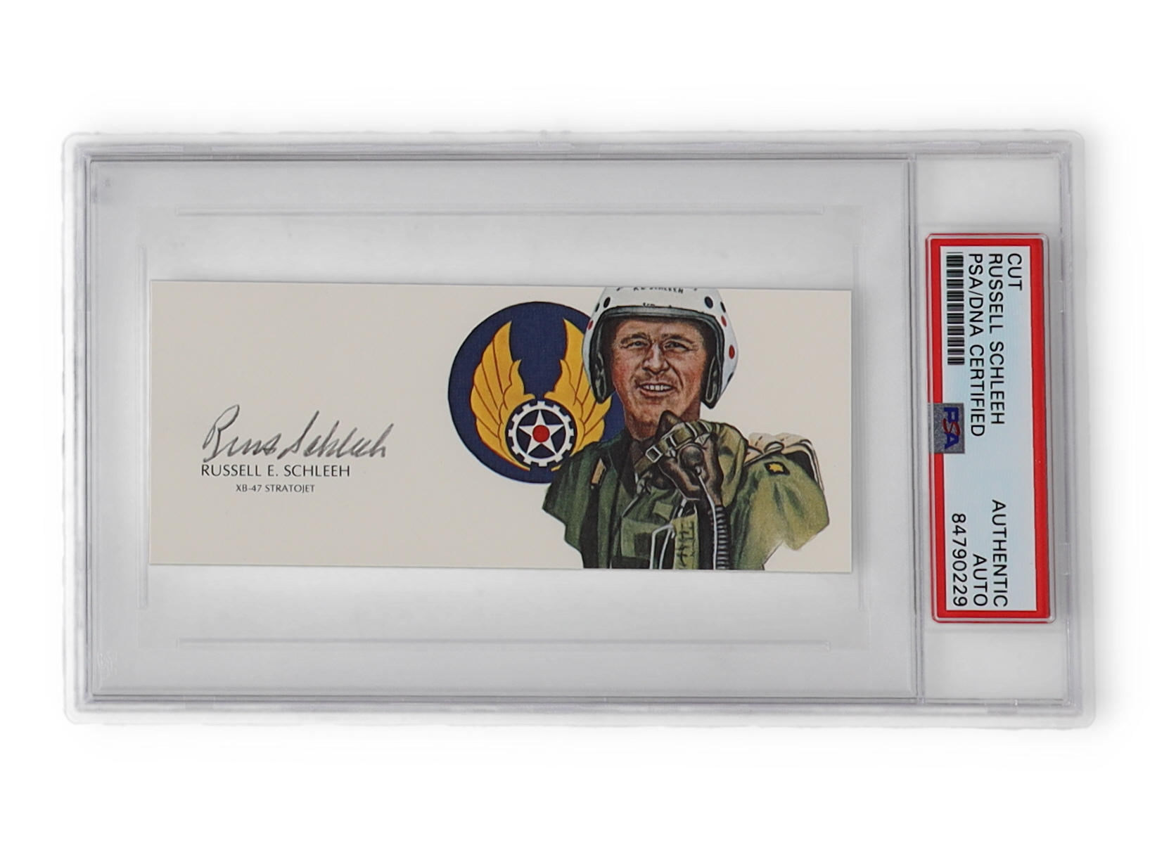 Russell Schleeh Signed Cut with Portrait (PSA) | Pristine Auction