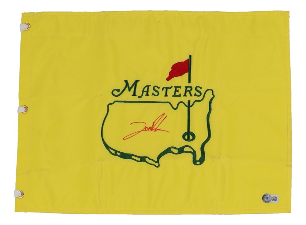 Jon Rahm Signed Masters Tournament Golf Pin Flag (Beckett) | Pristine ...