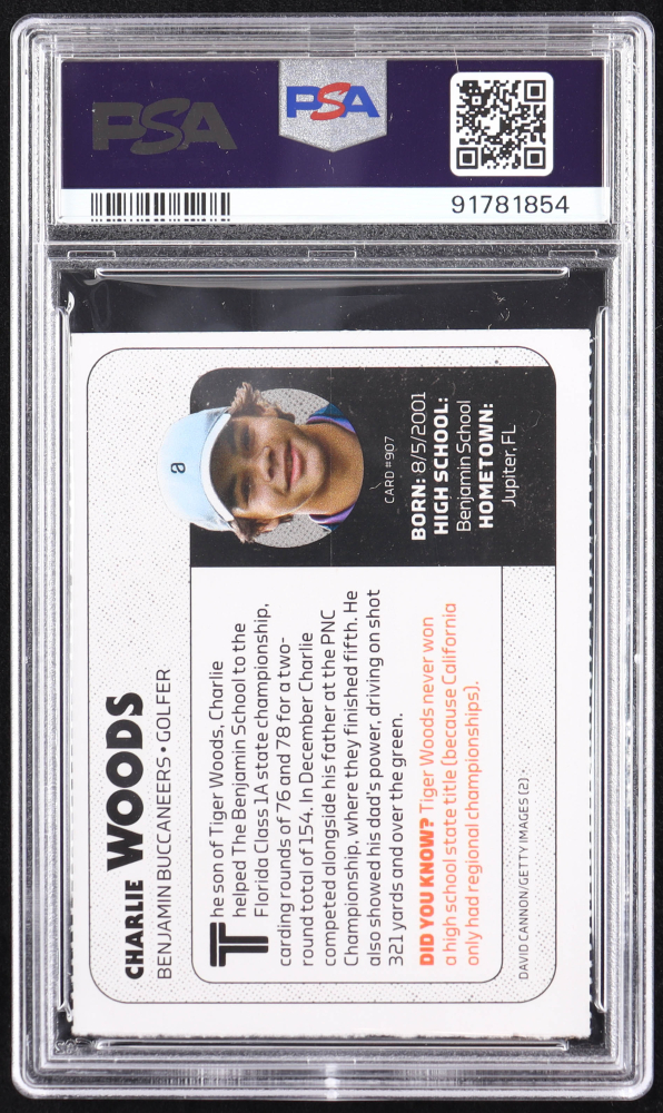 Charlie Woods 2024 Sports Illustrated for Kids #907 RC (PSA 4) | Pristine Auction