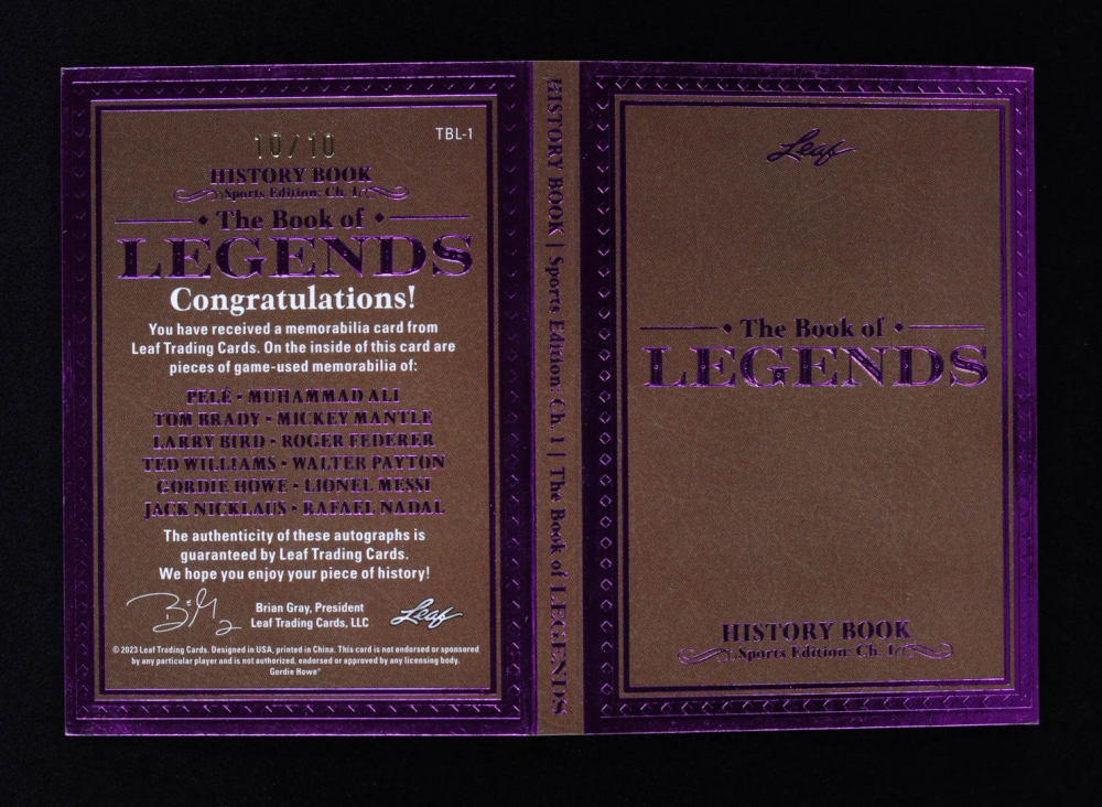 2024 Leaf History Book Sports Edition Chapter One The Book of Legends ...