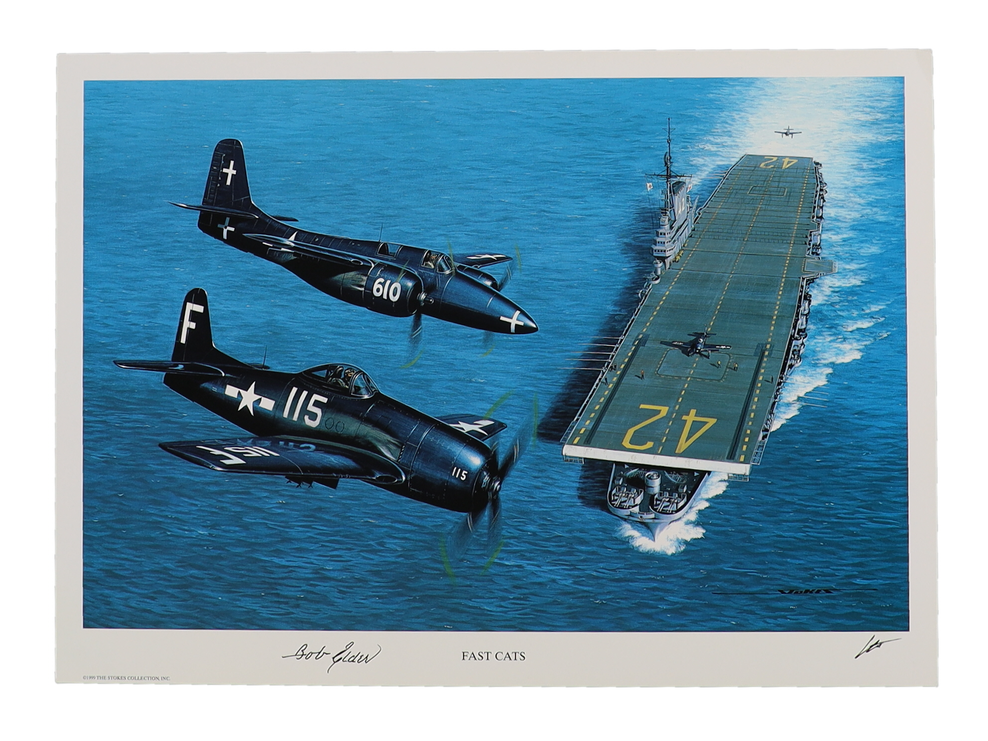 Robert M. Elder Signed Stan Stokes "Fast Cats" Lithograph (AIV ...