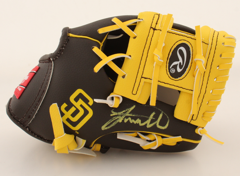 Jackson Merrill Signed Padres Logo Baseball Glove (JSA) | Pristine Auction