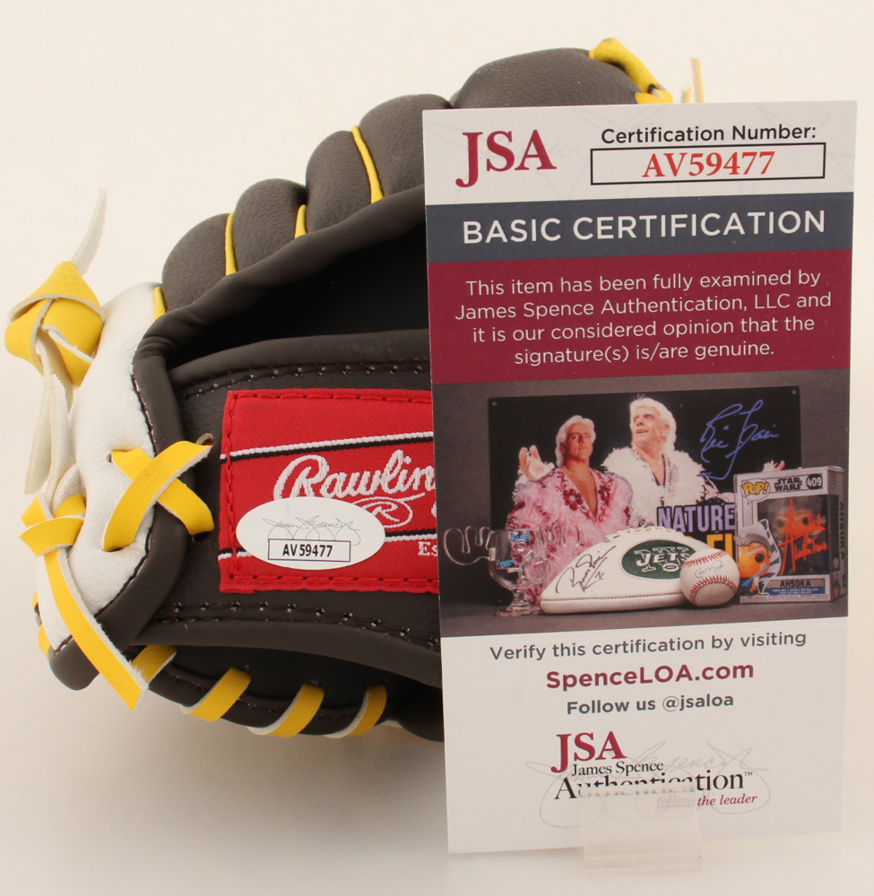 Jackson Merrill Signed Padres Logo Baseball Glove (JSA) | Pristine Auction