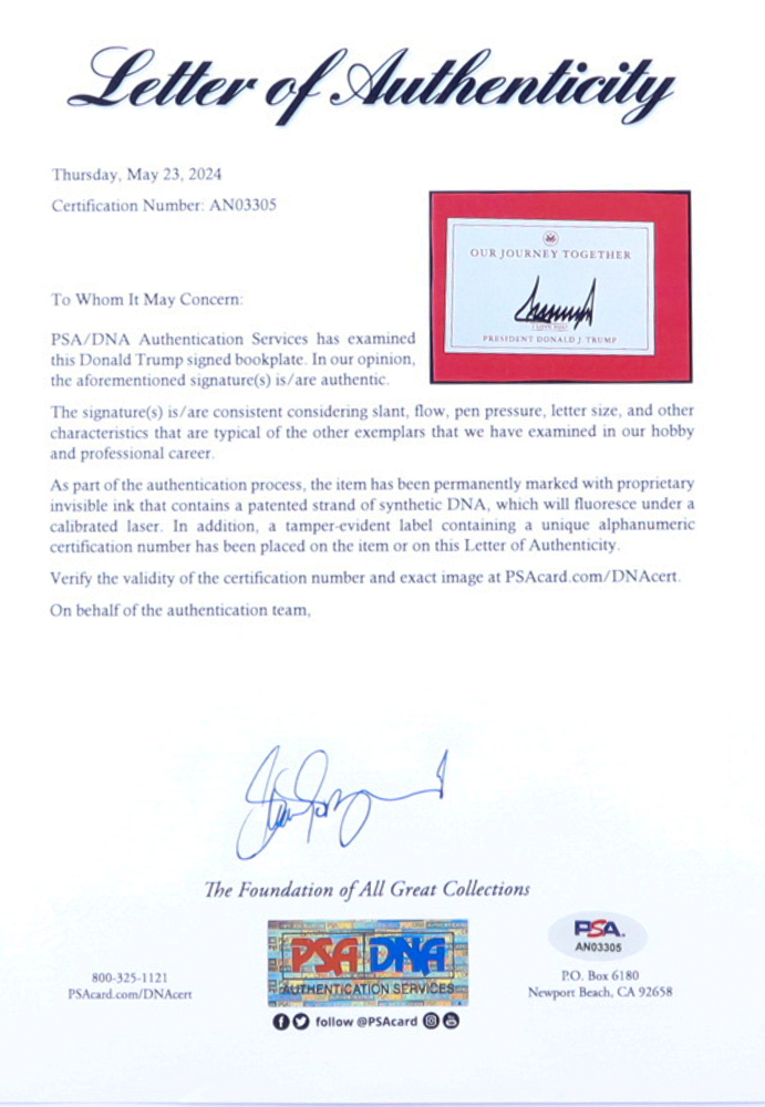 Donald Trump Signed Custom Framed Cut Display (PSA) | Pristine Auction
