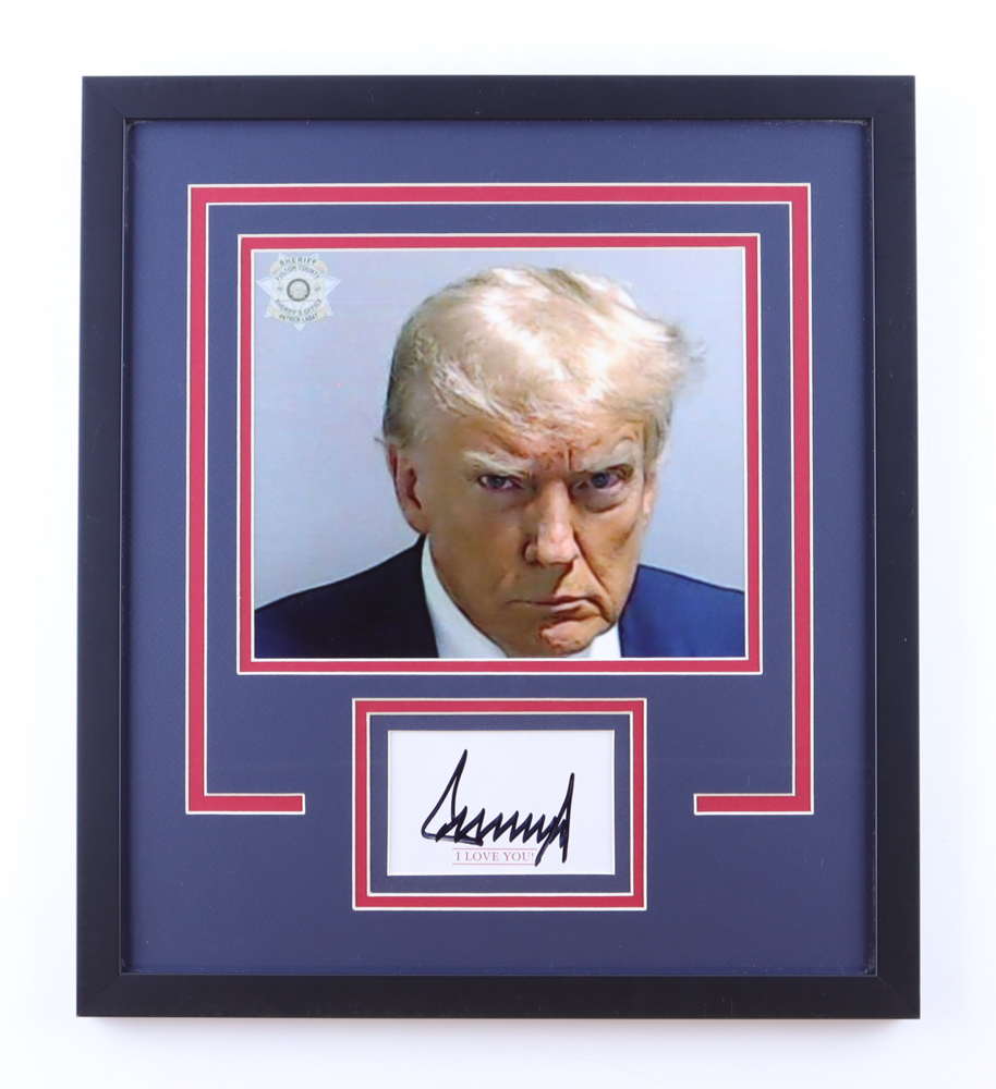 Donald Trump Signed Custom Framed Cut Display (PSA) | Pristine Auction