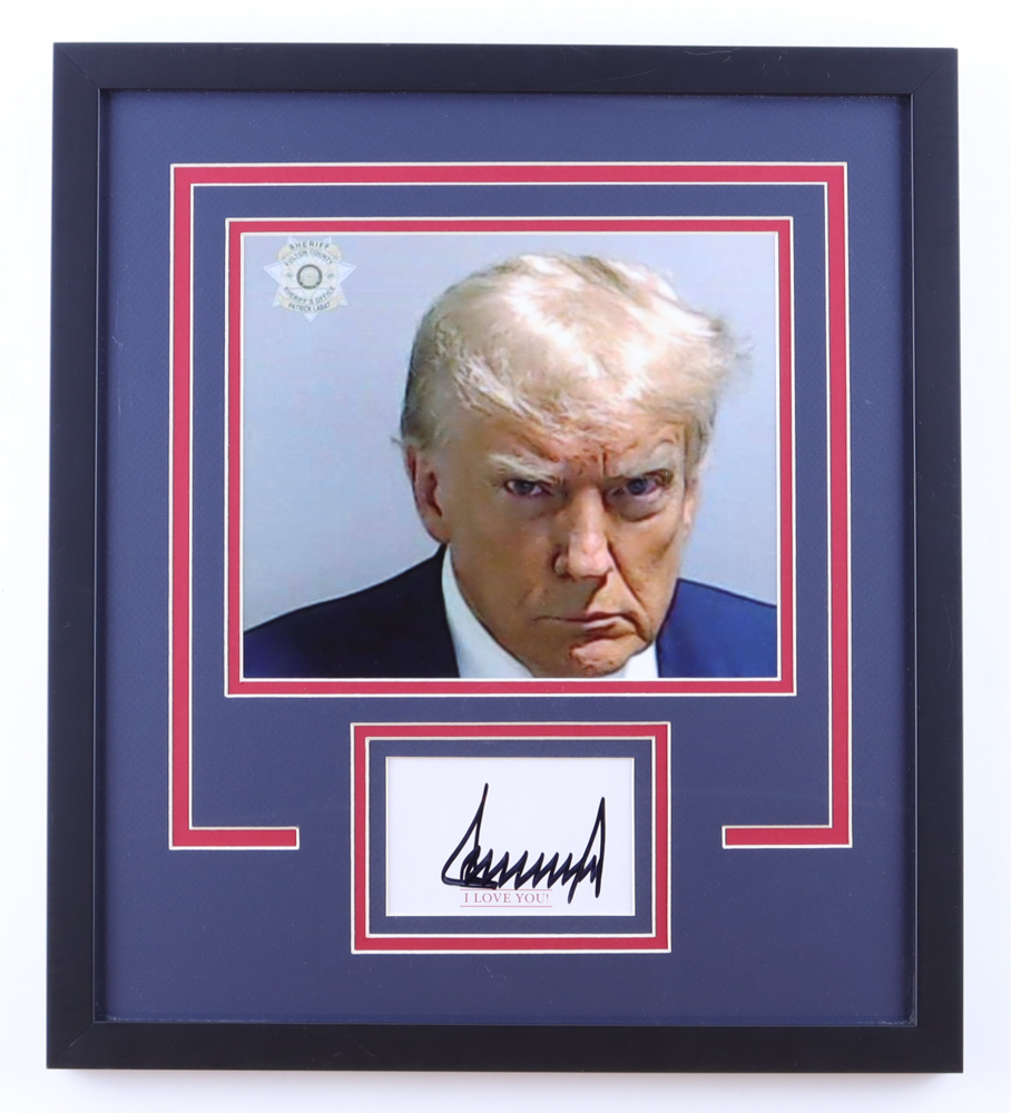 Donald Trump Signed Custom Framed Cut Display (PSA) | Pristine Auction