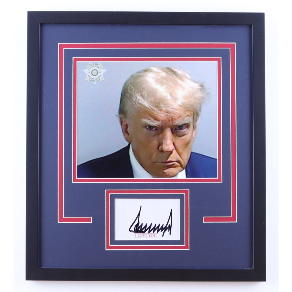 Donald Trump Signed Custom Framed Cut Display (PSA) | Pristine Auction