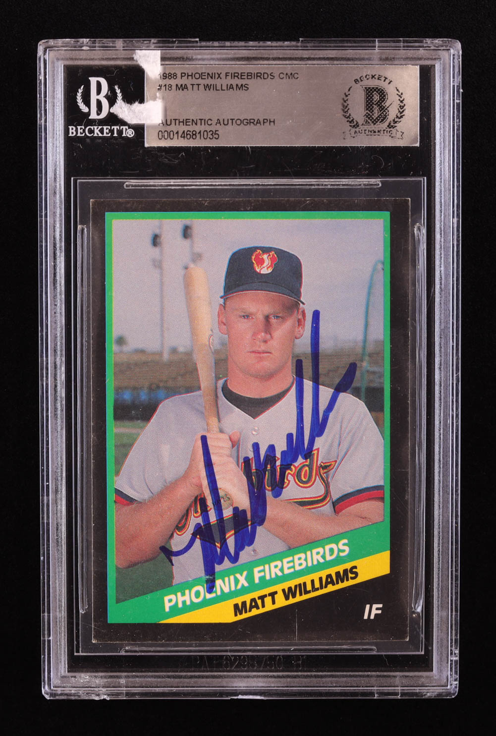 Matt Williams Signed 1988 Phoenix Firebirds CMC #18 (BGS) | Pristine ...