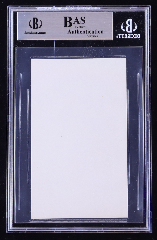 Bob Feller Signed Index Card (BAS) | Pristine Auction