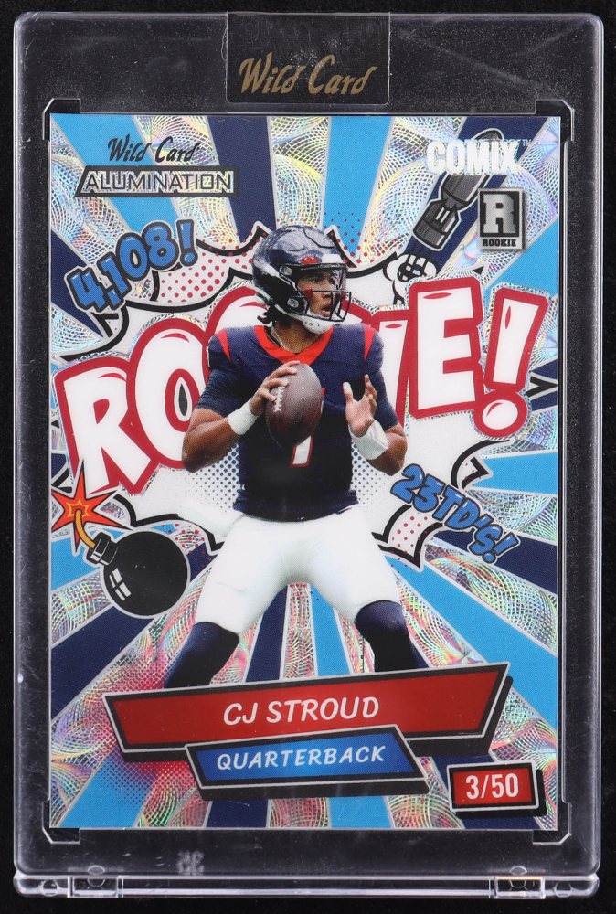 CJ Stroud 2023 Wild Card Alumination Comix Blue Silver Scope #ACCS RC ...