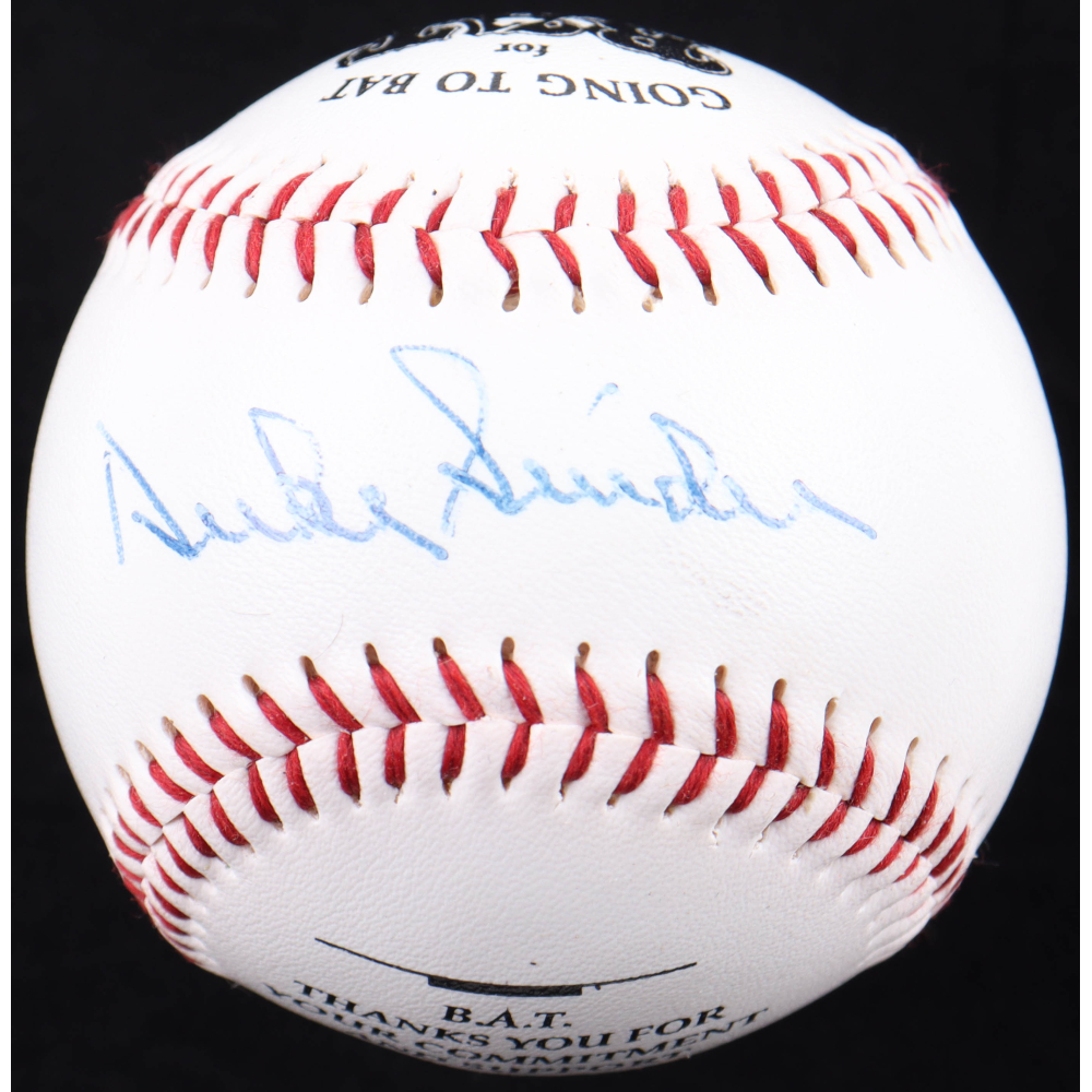Duke Snider & Lou Brock Signed B.A.T. (Baseball Assistance Team) Logo ...