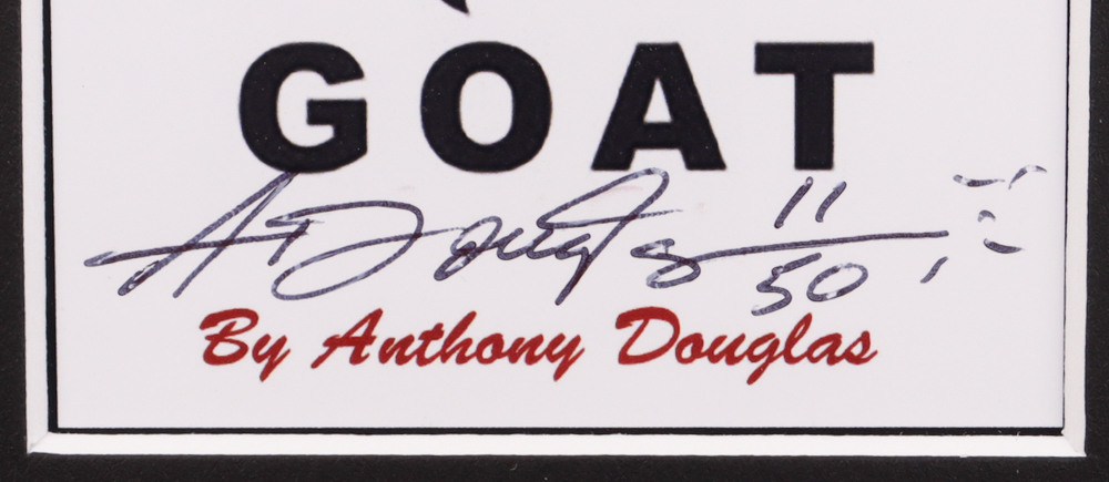 "Michael Jordan - The Goat - NBA" LE Custom Framed Lithograph Signed By ...