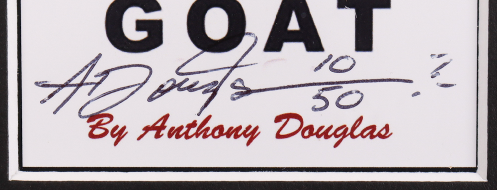 "Michael Jordan - The Goat - NBA" LE Custom Framed Lithograph Signed By ...