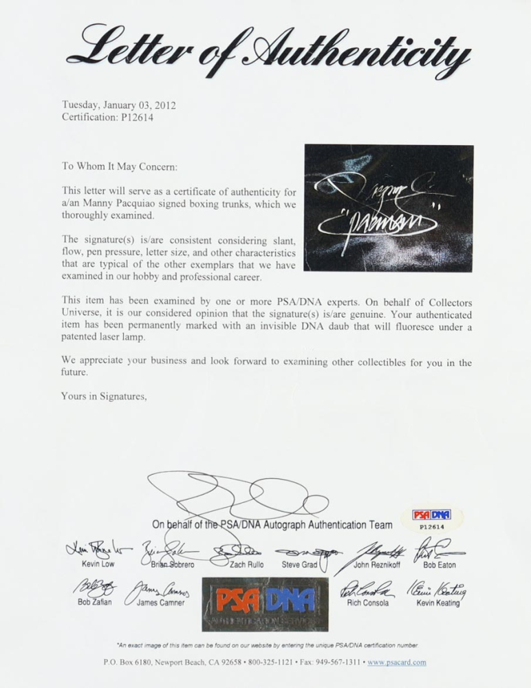 Manny Pacquiao Signed Custom Framed Boxing Trunks Display Inscribed ...