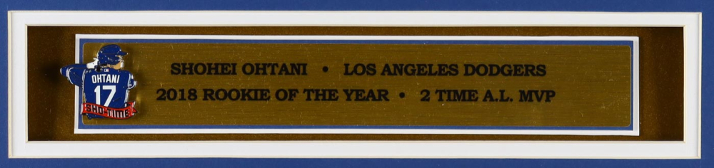 Shohei Ohtani Dodgers Custom Framed Jersey Display with Shotime Pin ...