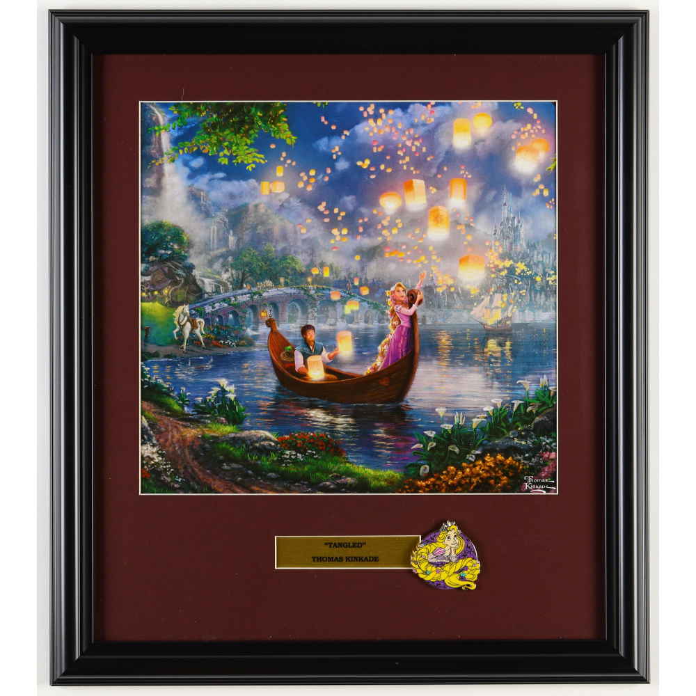 Thomas Kinkade "Tangled" Custom Framed Print Display with Plaque ...
