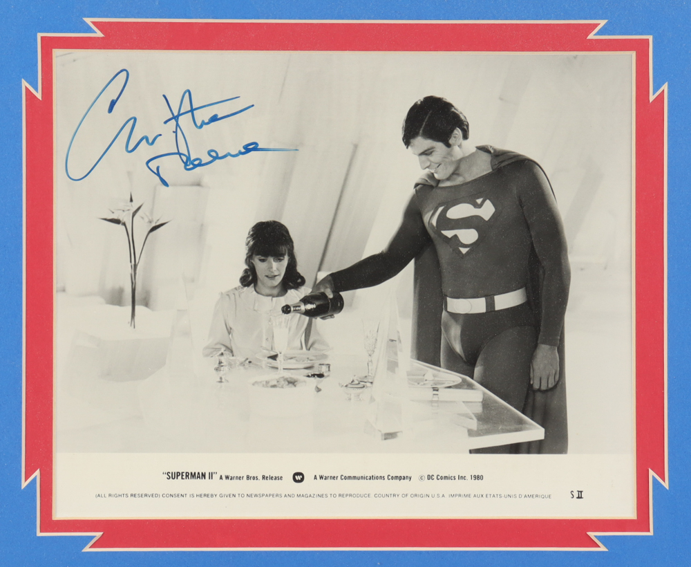 Christopher Reeve Signed Custom Framed Photo Display with (2) Comic ...