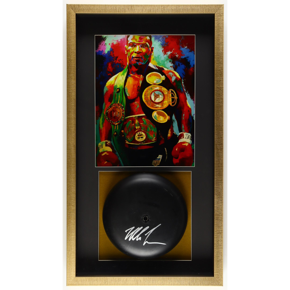 Mike Tyson Signed Boxing Ring Bell Shadowbox Display (Tyson) | Pristine ...