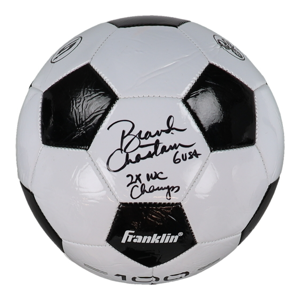 Brandi Chastain Signed Soccer Ball Inscribed "USA" & "2x WC Champs ...