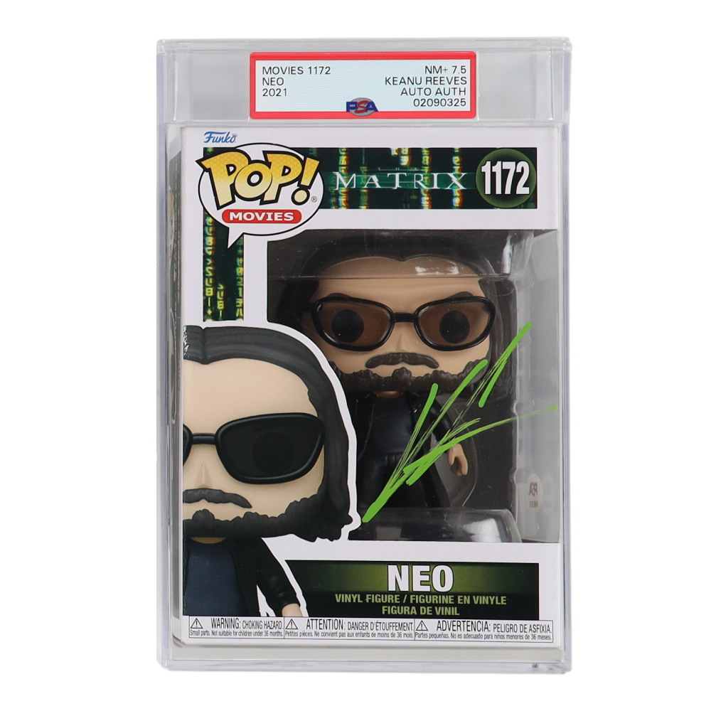 Keanu Reeves Signed "The Matrix" #1172 Neo Funko Pop! Vinyl Figure (PSA ...