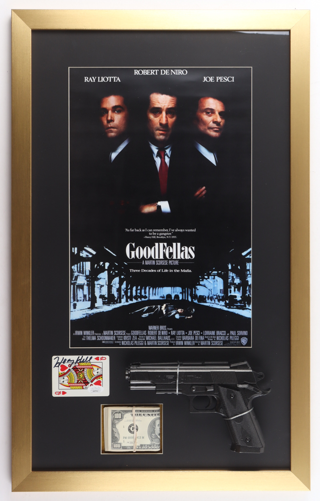Henry Hill Signed "Goodfellas" Custom Framed Playing Card Display with ...