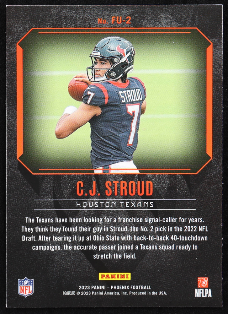 CJ Stroud 2023 Panini Phoenix Fired Up #2 RC | Pristine Auction