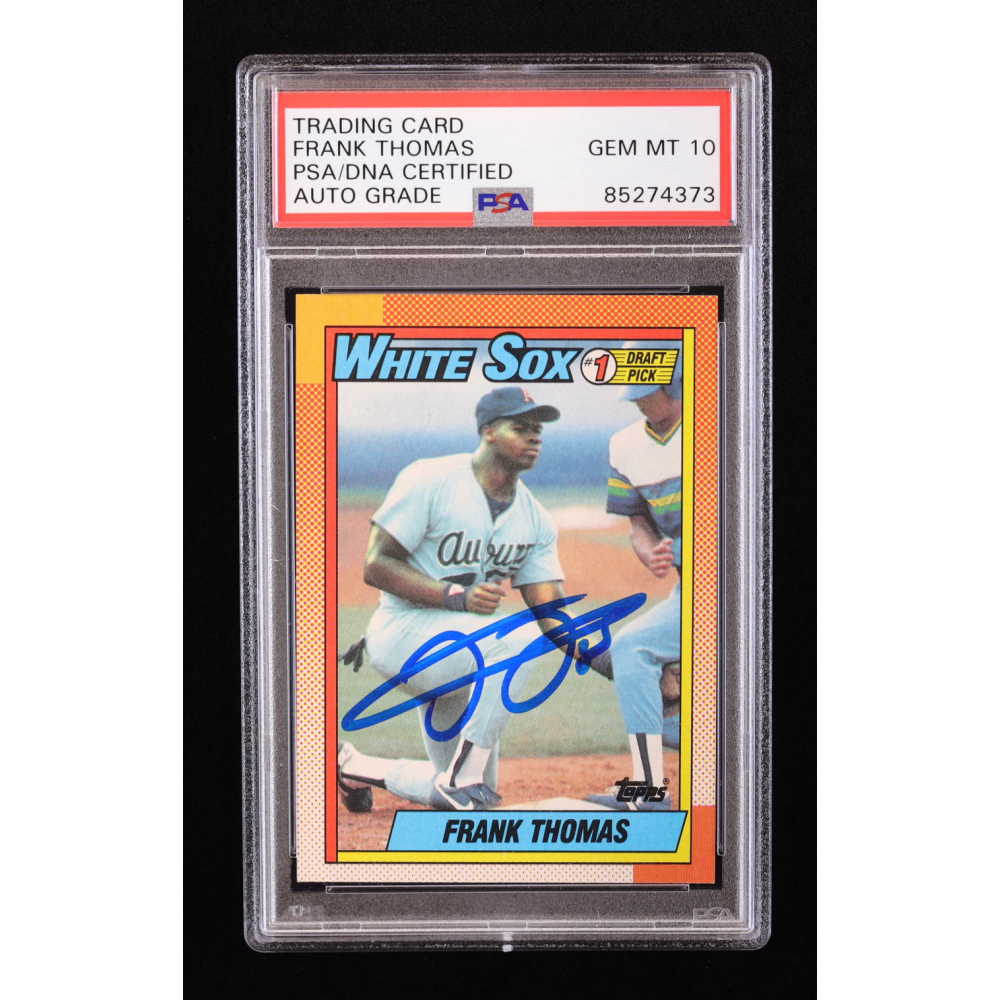Frank Thomas Signed 1990 Topps #414 RC (PSA | Autograph Graded PSA 10 ...