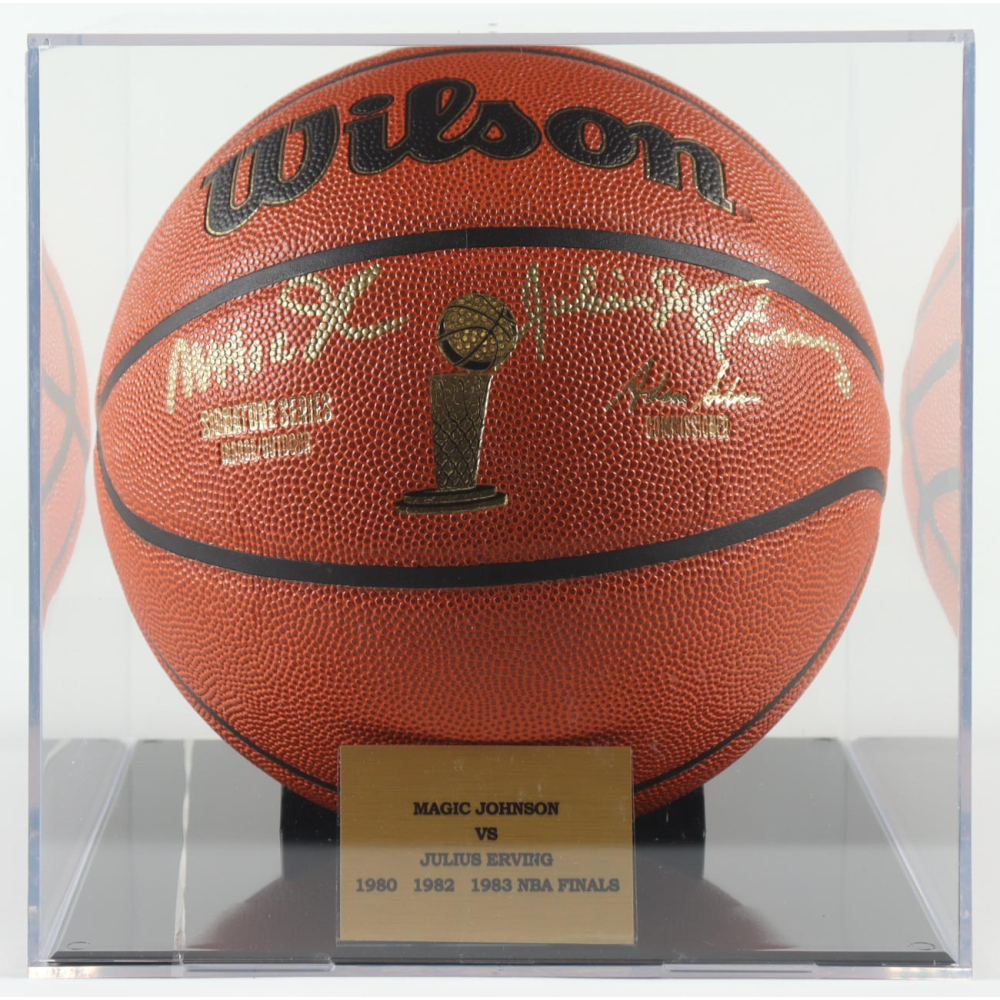 Magic Johnson & Julius "Dr. J" Erving Signed NBA Basketball With ...