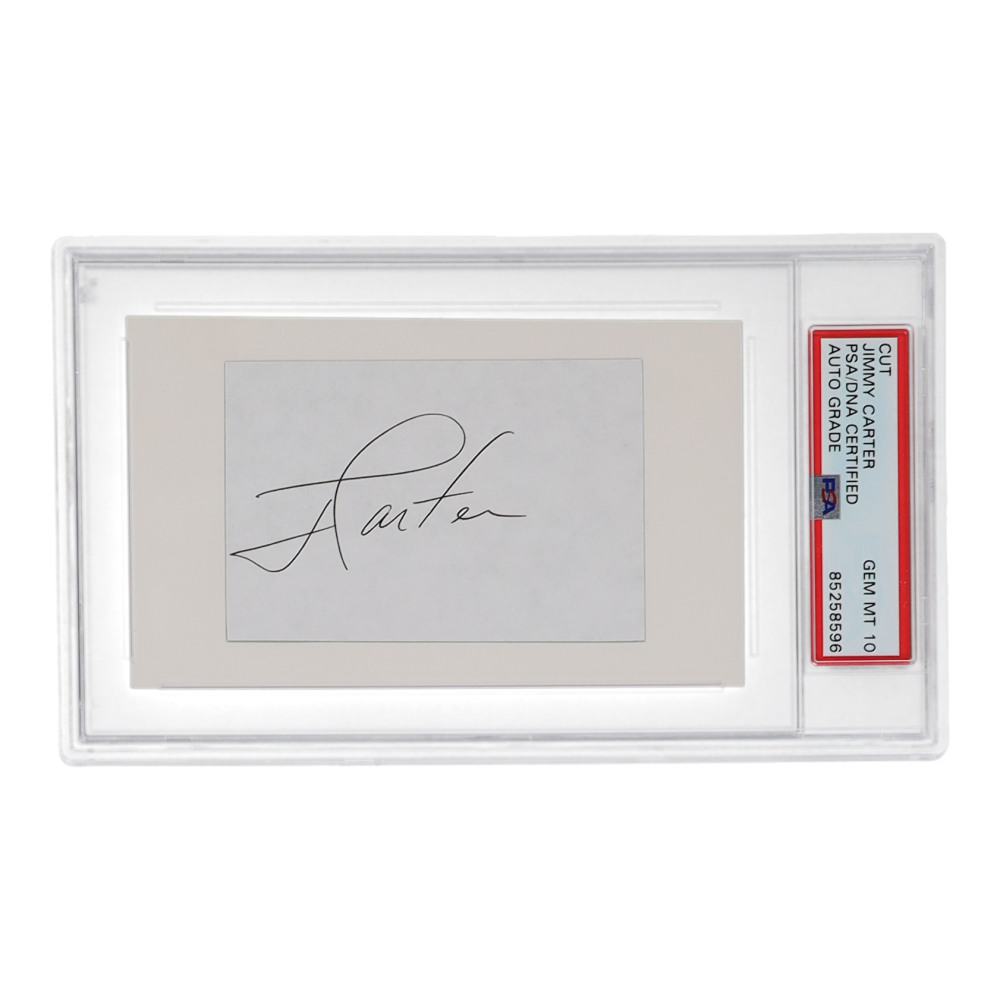 Jimmy Carter Signed Cut (PSA | Autograph Grade 10) | Pristine Auction