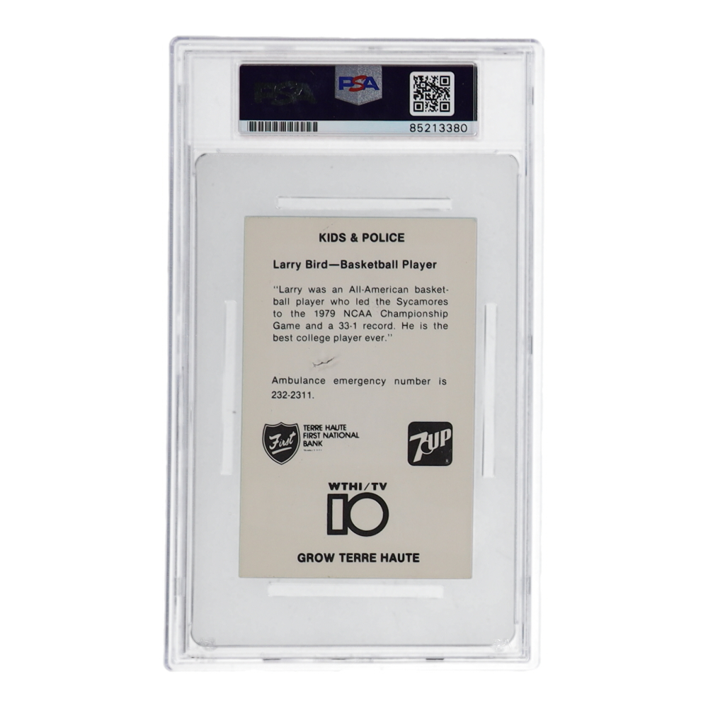 Larry Bird Signed 1982-83 Indiana State #9 College RC (PSA) | Pristine ...
