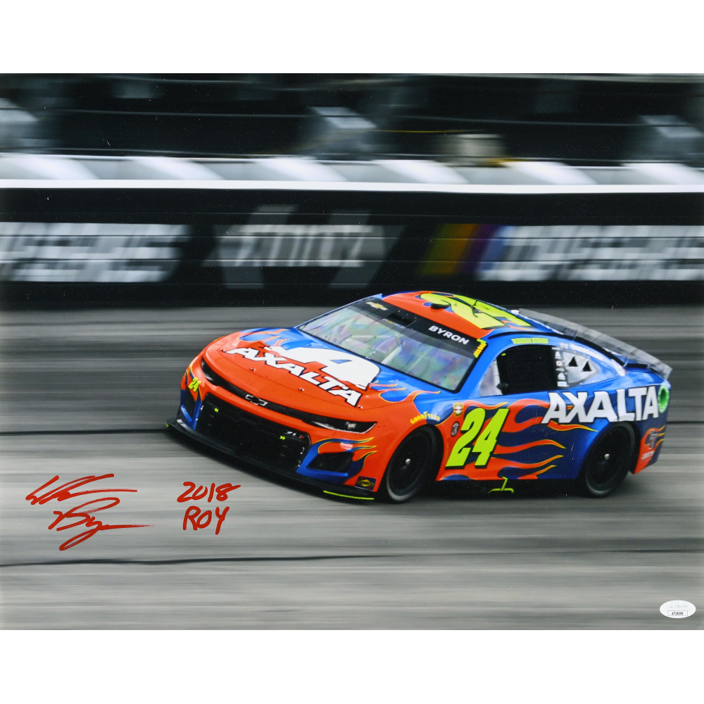 William Byron Signed NASCAR 16x20 Photo Inscribed "2018 ROY" (JSA ...