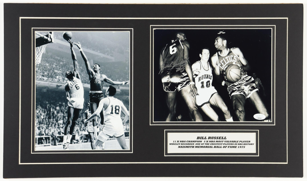 Bill Russell Signed Celtics Custom Matted Photo Display (JSA ...