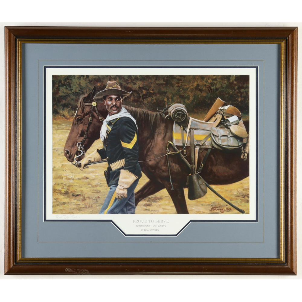 "Proud to Serve" 1991 21.5x26 LE Custom Framed Lithograph Display By ...