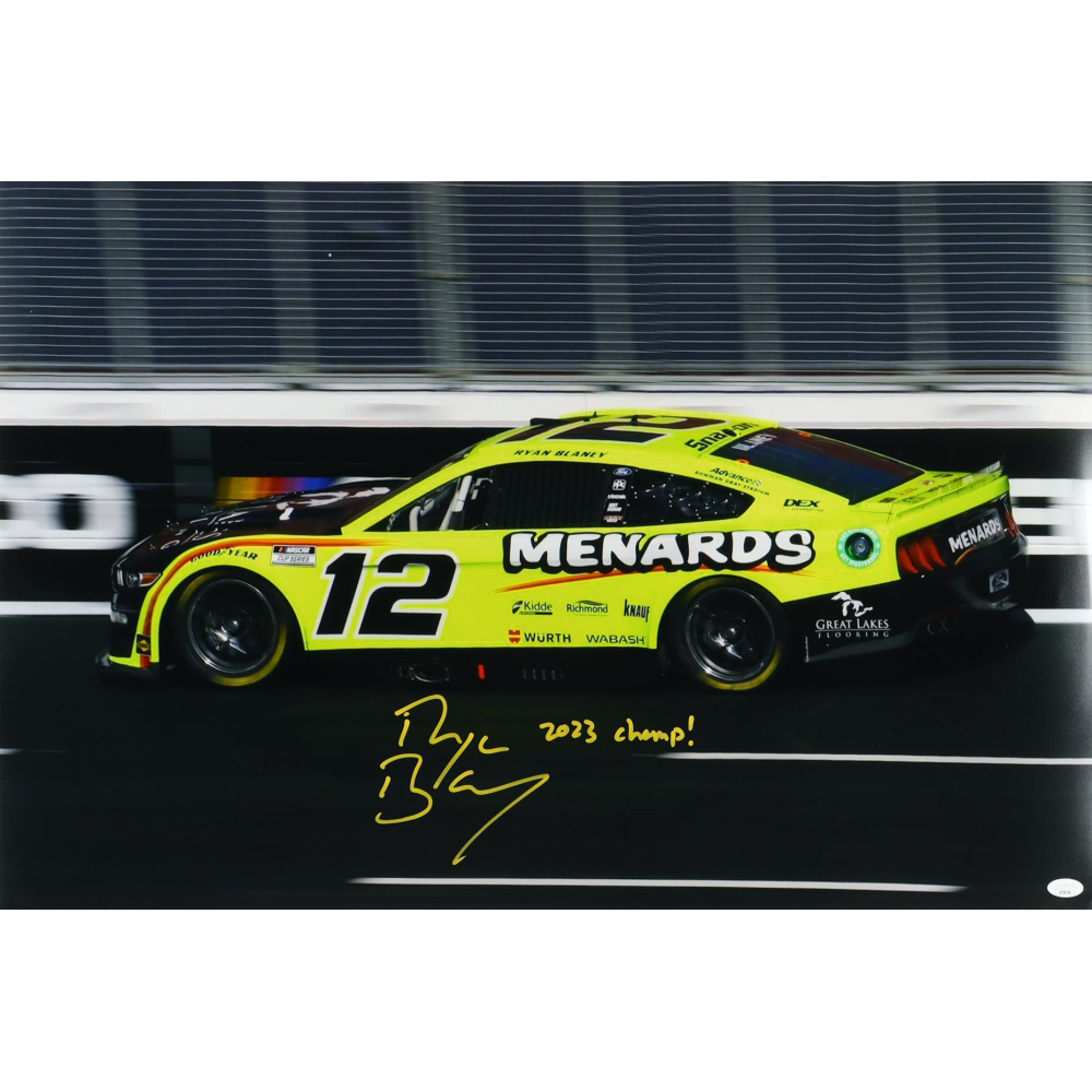 Ryan Blaney Signed NASCAR 20x30 Photo Inscribed "2023 Champ!" (JSA ...