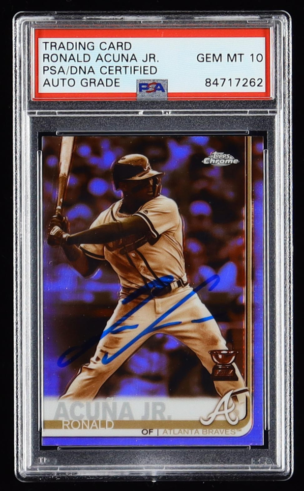 Ronald Acuna Jr. Signed 2019 Topps Chrome Sepia Refractors #117 (PSA ...