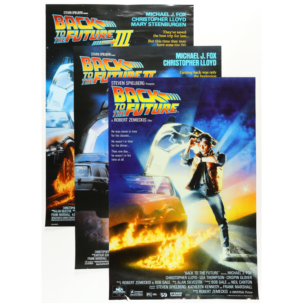 Set of (3) "Back to the Future" 24x36 Movie Posters with Part I, Part ...