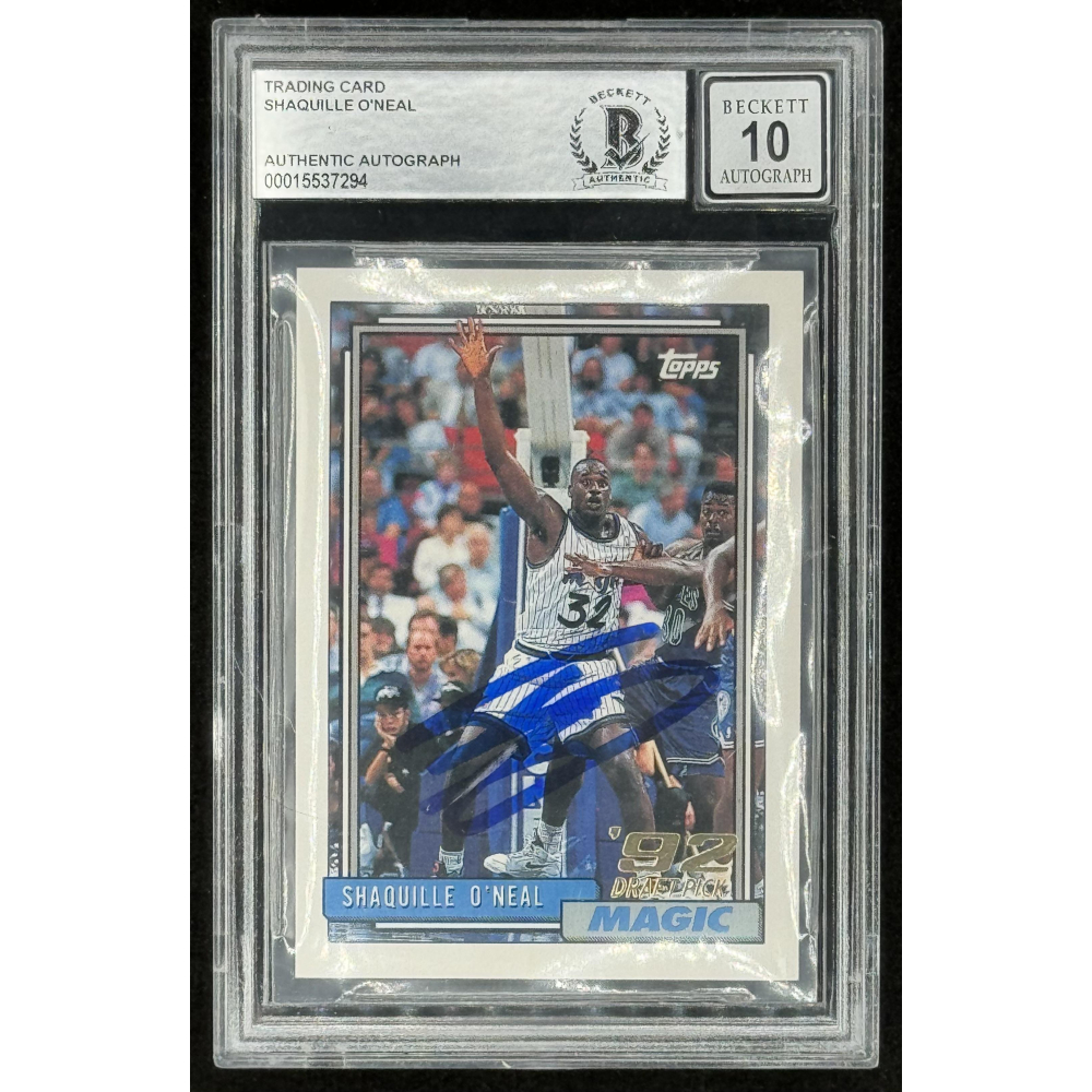 Shaquille O'Neal Signed 1992-93 Topps #362 RC (BGS | Autograph Graded ...