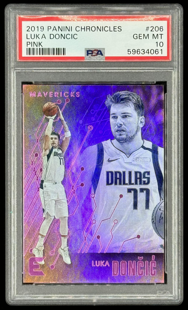 Luka Doncic 2019-20 Panini Chronicles Pink #206 Essentials (PSA 10 ...