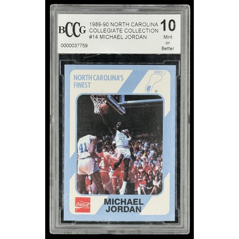 Michael Jordan 1989-90 North Carolina Collegiate Collection #14 (BCCG 10) | Pristine Auction