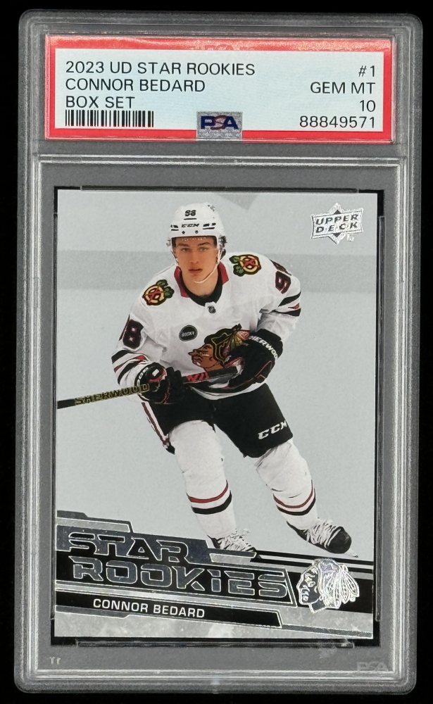 Connor Bedard 2023-24 Upper Deck Star Rookies #1 RC (PSA 10) | Pristine ...