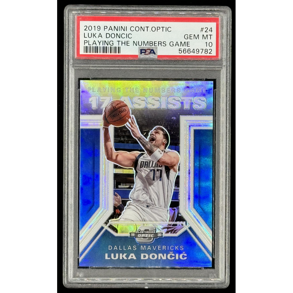 Luka Doncic 2019-20 Panini Contenders Optic Playing the Numbers Game #24 (PSA 10) | Pristine Auction