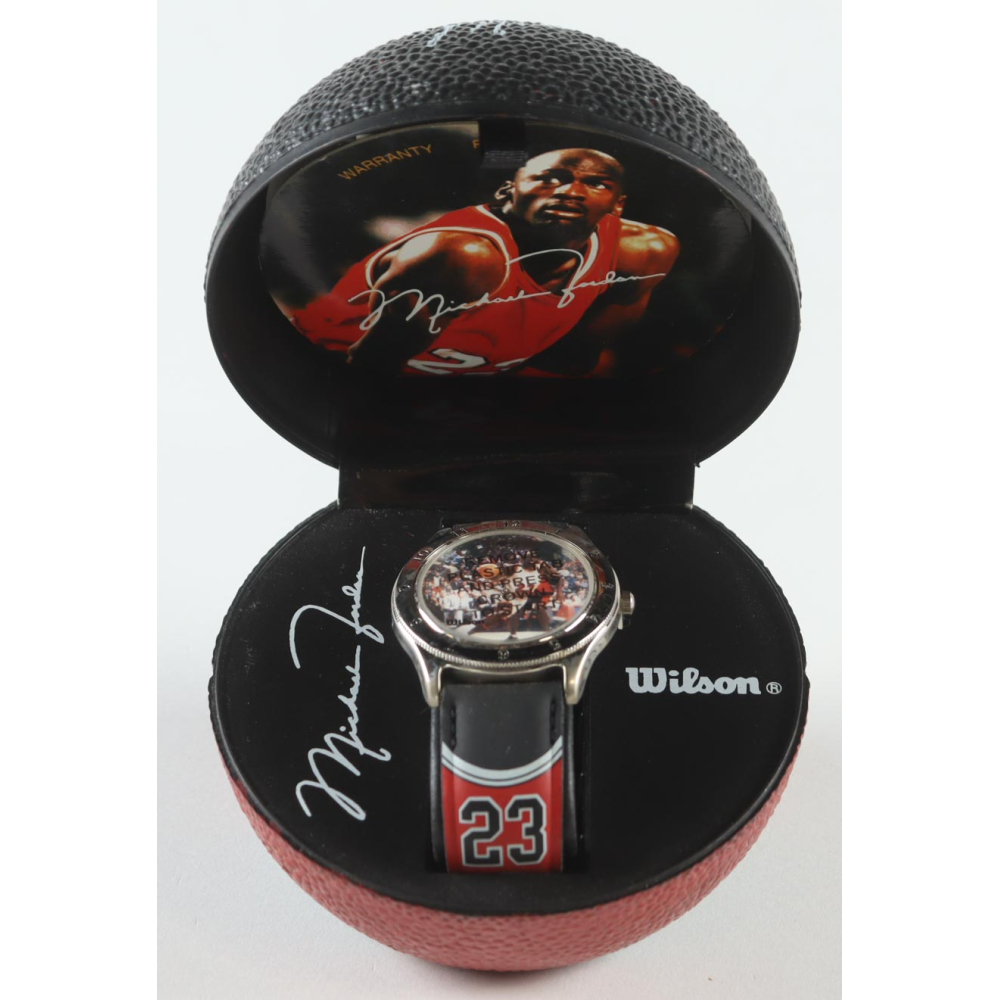 Michael Jordan Wilson Commemorative Watch in Original Mini Basketball ...