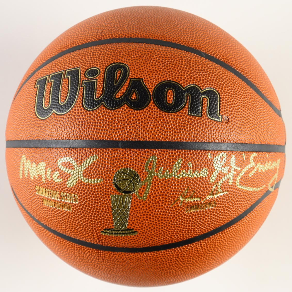 Magic Johnson & Julius "Dr. J" Erving Signed NBA Basketball With ...