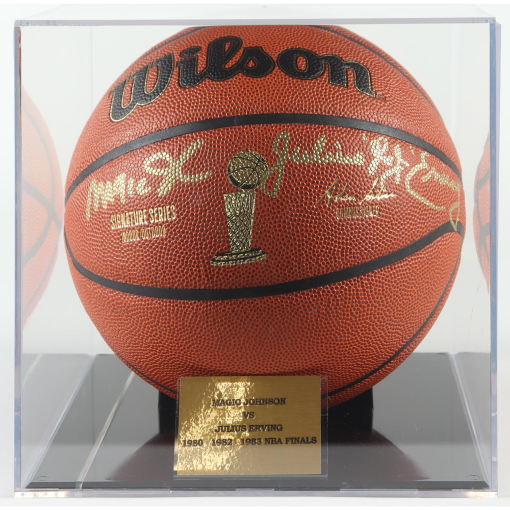 Magic Johnson & Julius "Dr. J" Erving Signed NBA Basketball With ...