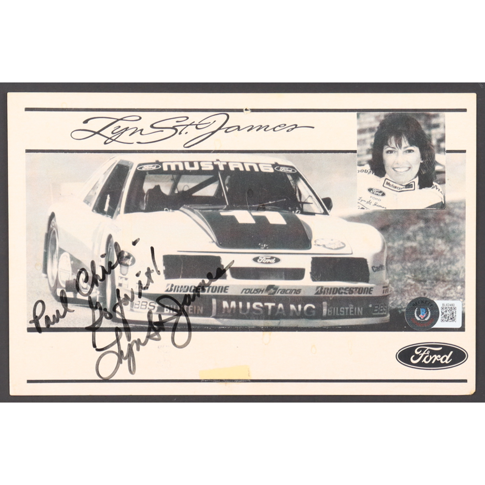 Lyn St. James Signed 6x8 Postcard Inscribed "Go For It" (Beckett ...