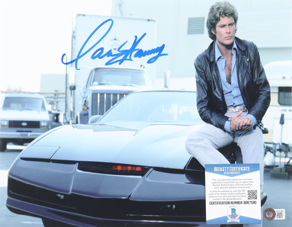 David Hasselhoff Signed "Knight Rider" 11x14 Photo (Beckett) | Pristine ...