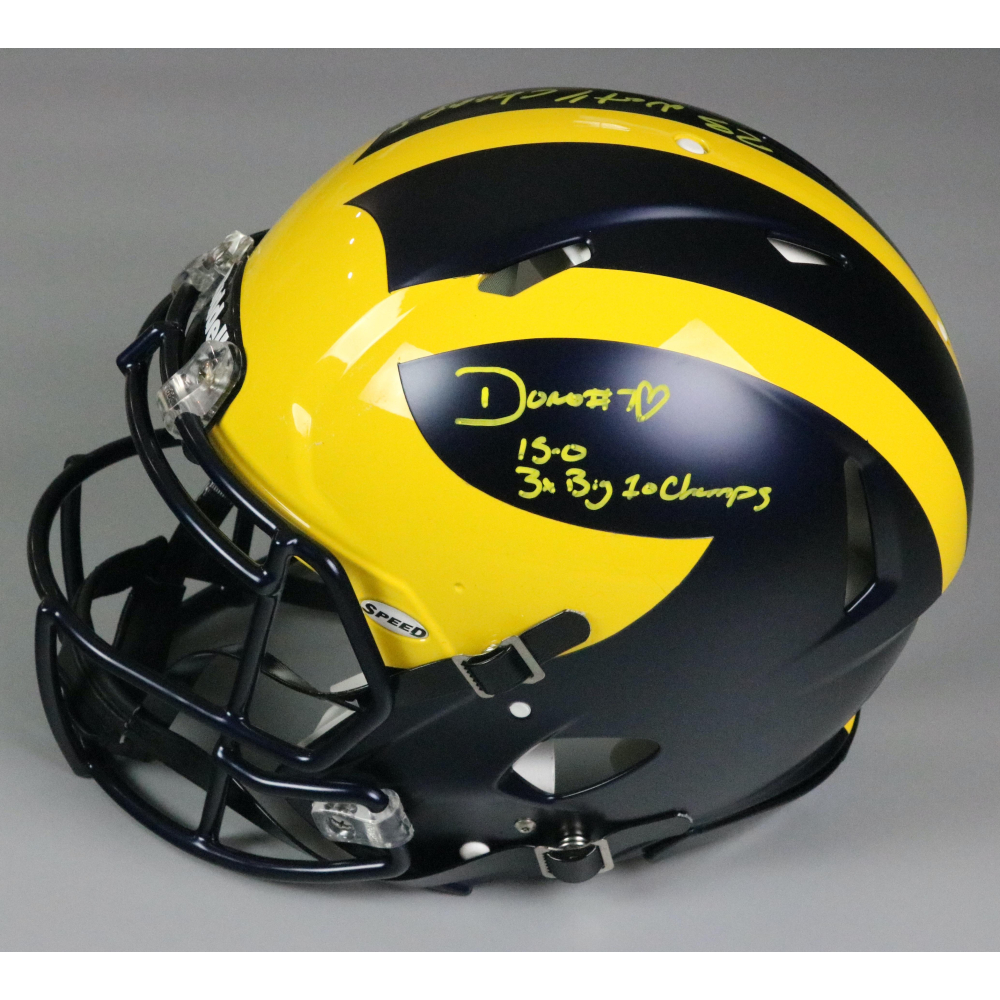 Donovan Edwards & Blake Corum Signed Michigan Wolverines Full-Size ...