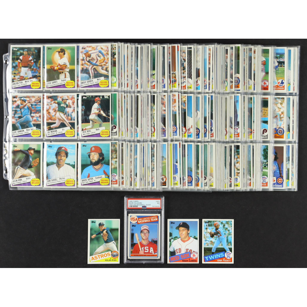 1985 Topps Baseball Complete Set of (792) Cards with Mark McGwire #401 ...