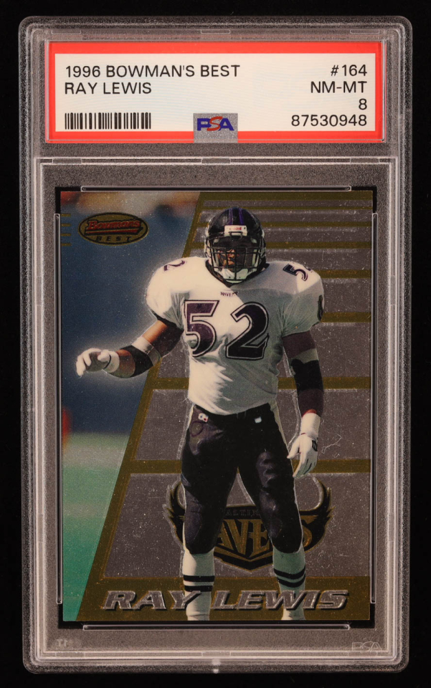 Ray Lewis 1996 Bowman's Best #164 RC (PSA 8) | Pristine Auction
